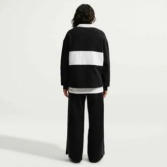 Nike Sweatshirt W NK STDO FLC MW OS S RGBY Langarm-Design, mit Rundhalsausschnitt, aus angerauter Sweatware