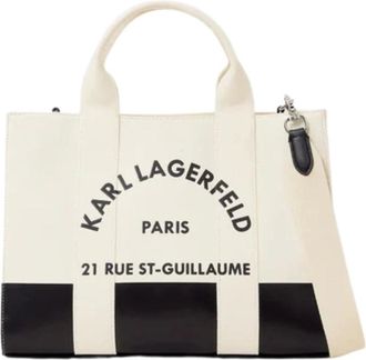 Karl Lagerfeld Femme, Sacs, Blanc, Taille: ONE Size Rue St-Guillaume Medium Tote