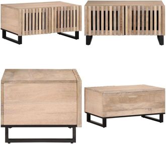 vidaXL Vidaxl - Couchtisch Wei&szlig; 80x51x40 cm Massivholz Mango - Holz Couchtisch - Mangoholz Couchtisch - Wei&szlig;er Couchtisch - Wohnzimmertisch - Beistelltisch