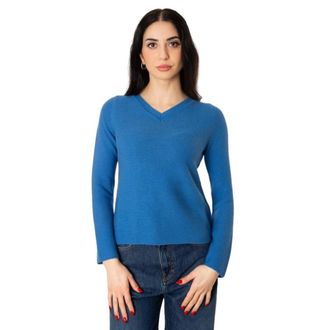 Max Mara Femme, Pulls, Bleu, Taille: 42 FR Maglia in cotone