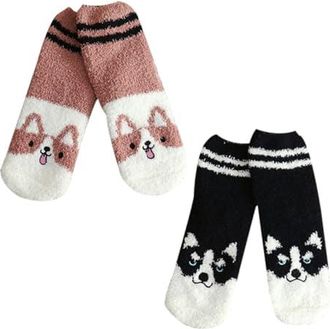 Frcolor 2paires Chaussettes De Nuit Respirantes Pour Femme Chaudes Et Moelleuses Pour Hiver