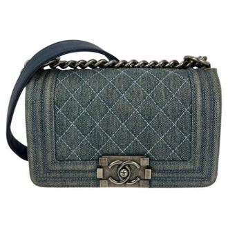 Chanel Pre-owned Denim Quilted Small Boy Flap - - Pre-owned - Damen - Blau - ONE SIZE