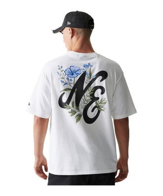 New Era T-Shirt New Era Floral Grphc Os T-Shirt Wei&szlig; Baumwolle