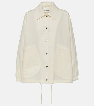 Jil Sander Veste en coton &agrave; logo