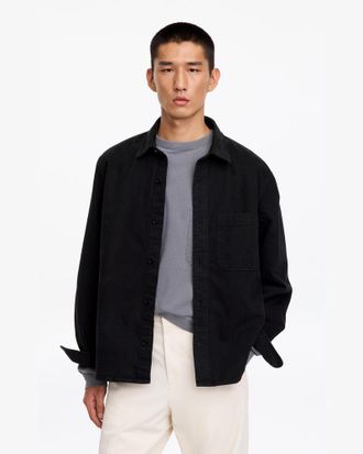 Arket Overshirt Aus Twill -Grau
