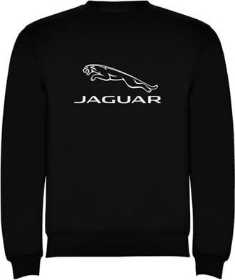 Generico Sweat noir Jaguar avec logo classique pour homme, tailles S à XXL, Noir, XXL