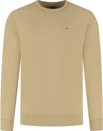 Tommy Jeans Herren Sweatshirt Regular Fit Flag Fleece Rundhalsausschnitt, Beige (Relic Tan), XXL