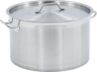 vidaXL Suppentopf 44 l 45&times;28 cm Edelstahl Vidaxl