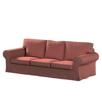 Dekoria Ersatz f&uuml;r Bezug f&uuml;r Ektorp 3-Sitzer Sofa Nicht ausklappbar Sofahusse passend f&uuml;r Modell Ektorp Cognac braun