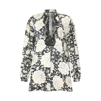 Roberto Cavalli Blumenmuster Spitze Minikleid - - Dresses - Damen - Schwarzk - XS