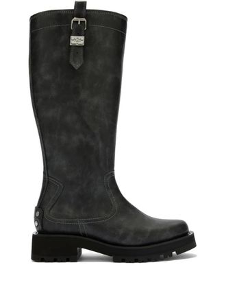 Ganni Kniehohe Stiefel - Grau