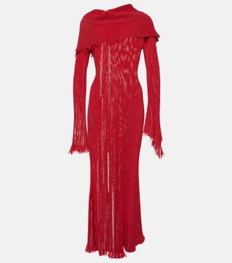 Acne Studios Robe longue en coton mélangé