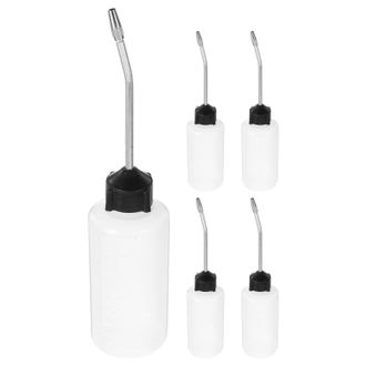 FOMIYES 5st&uuml;cke N&auml;hmaschinen&ouml;l mit Verl&auml;ngerter Ausgie&szlig;spitze und Metallmundst&uuml;ck f&uuml;r Pr&auml;zise &Ouml;ldosierung &Ouml;lspender zum Ausdr&uuml;cken f&uuml;r N&auml;harbeiten und Reparat