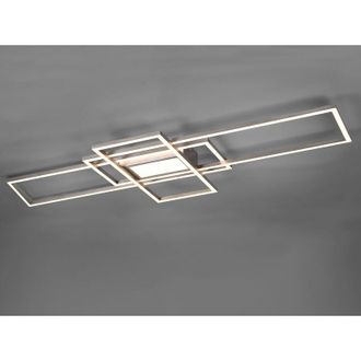 Trio led Deckenleuchte irvine nickel matt Deckenlampe Lampe 105cm Fernbedienung