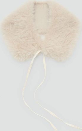 Mango &Eacute;charpe effet fourrure &eacute;cru - Femme - Taille unique - MANGO