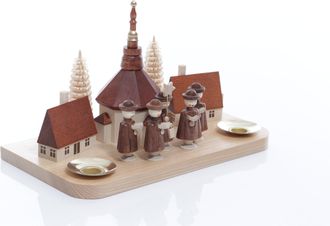 Rudolphs Schatzkiste Kerzenhalter Kurrende H&ouml;he ca 13 cm NEU Kerzenst&auml;nder Kerzenleuchter Kurrendefiguren Kirche Gotteshaus Stern S&auml;nger Weihnachten Seiffen Erzgebirge
