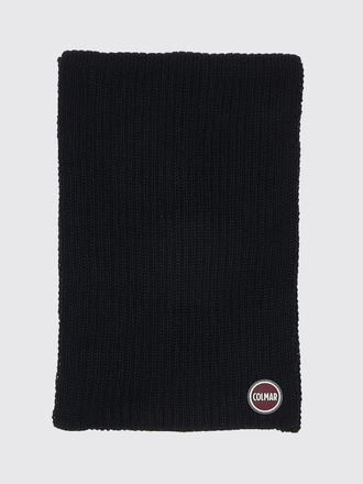 Colmar Gerippter Schal aus Schurwollmischung mit aufgesetztem Logo-Patch