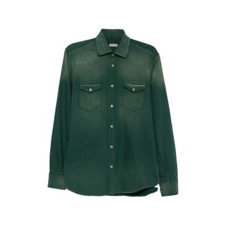 Sartorio Faded-effect Western-yoke Shirt