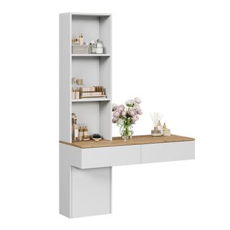 Vicco Schminktisch Melora, Wei&szlig;/Eiche, 100 cm