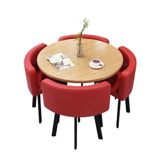 Generic B&uuml;rom&ouml;bel, 4 St&uuml;hle mit Tisch, Konferenztisch-Set, K&uuml;chentisch mit 4 St&uuml;hlen, platzsparender Empfangstresen, Fr&uuml;hst&uuml;ckstisch, Lounge- und Besprechungs