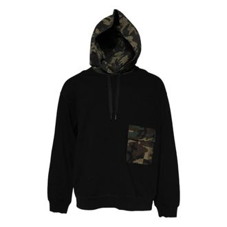 Dolce & Gabbana Schwarzer Camouflage Kapuzenpullover - - Sweatshirts & Hoodies - Herren - Schwarzk - 3XL