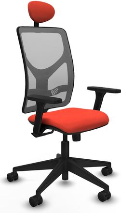 Piqueras y Crespo Drehstuhl mit Rollen, mit 3D-Armlehnen, h&ouml;henverstellbarer Lendenwirbelst&uuml;tze und festem Kopfteil, ausgestattet mit 3 Positionen und Schneidschaum, Gr