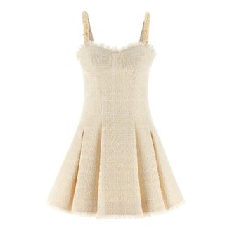 Balmain Conchiglie Tweed Mini-Kleid - - Dresses - Damen - Wei&szlig; - XS