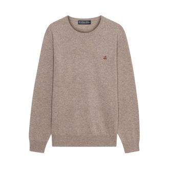 Brooks Brothers Pullover aus Lammwolle mit Logo - - Knitwear - Herren - Beige - S