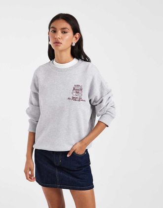 GANT Sweat &agrave; logo - Gris