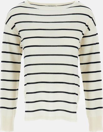 Max Mara Lang&auml;rmeliges Gestreiftes T-shirt Mit Tabellendesign