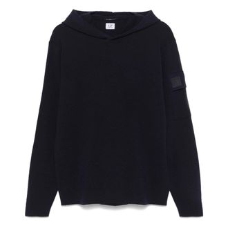 C.P. Company Metropolis Series Extra Fine Merino Wool Kapuzenpullover - - Sweatshirts & Hoodies - Herren - Blau - 2XL