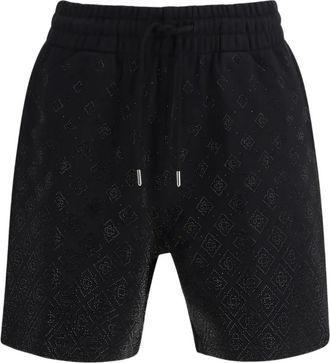 Casablanca crystal monogram shorts - Schwarz
