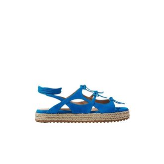 Scarosso S&uuml;&szlig;e Sandalen mit Spitze - - Shoes - Damen - Blau - 38 1/2 EU