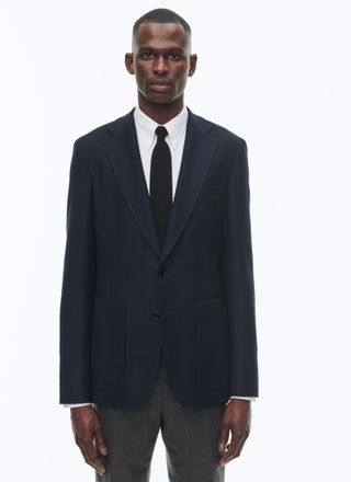 Fursac Veste droite en laine &agrave; chevrons - Taille 46 - Homme