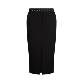 Liu Jo Femme, Jupes, Noir, Taille: 40 FR Jupe Longuette avec Clous