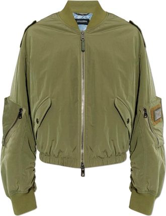 Dolce & Gabbana Homme, Vestes, Vert, Taille: XS Bomber Jacket