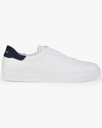 Profuomo Casual-Sneaker aus Glattleder mit farbigen Fersenspoiler in