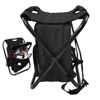 Generico Klappstühle für den Außenbereich, klappbarer Stuhl, Backpack, Kühltasche, Camping, Recliner für Wandern, Angeln, Bergsteigen, Picknick, Strand, Garten