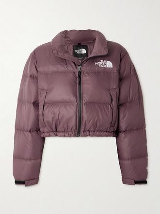 The North Face Nuptse Verkürzte Daunenjacke Aus Ripstop - Lila