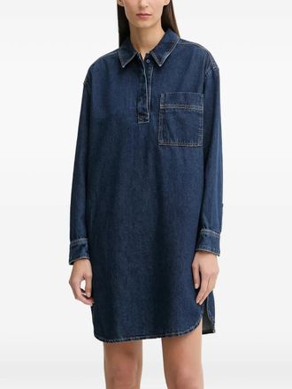 Marc O'Polo robe courte &agrave; poches &agrave; rabat - Bleu