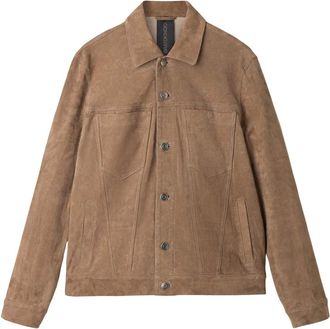 Giorgio Brato Homme, Vestes, Brun, Taille: XL New Leather Jeans Jacket