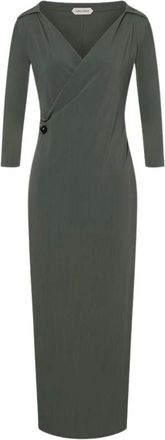 Alberta Ferretti Femme, Robes, Gris, Taille: 42 FR Stretch Wool Dress