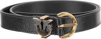 Pinko Pinko, Femme, Accessoires, Noir, Taille: S Love Birds Leather Belt