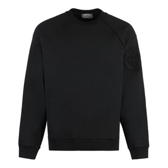 Stone Island Baumwoll-Sweatshirt mit Rundhalsausschnitt - - Sweatshirts & Hoodies - Herren - Schwarzk - 3XL
