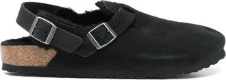 Birkenstock Tokio Shearling Suede Leather Slippers