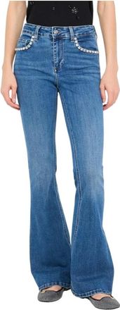 Liu Jo Femme, Jeans, Bleu, Taille: W28 L34 Jean en denim avec fermeture &eacute;clair et bouton, poches avant et arri&egrave;re