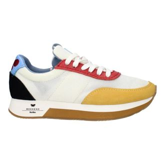 Max Mara Femme, Chaussures, Multicolore, Taille: 35 EU Baskets Blanches en Tissu Bas