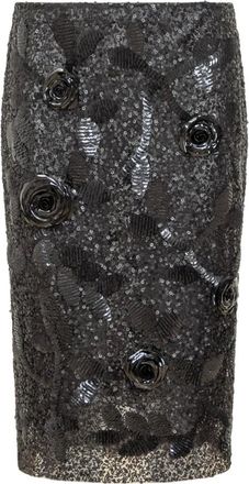 Des_Phemmes DES Phemmes, Femme, Jupes, Noir, Taille: 38 FR Jupe Crayon Florale