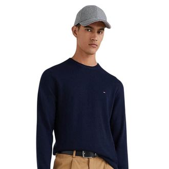 Tommy Hilfiger Herren Pullover Cashmere Crew Neck Strickpullover, Blau (Desert Sky), M