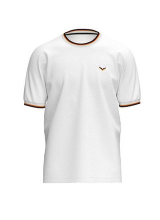 Trigema T-Shirt TRIGEMA Deutschland T-Shirt mit kontrastfarbigen B&uuml;ndchen (1-tlg)